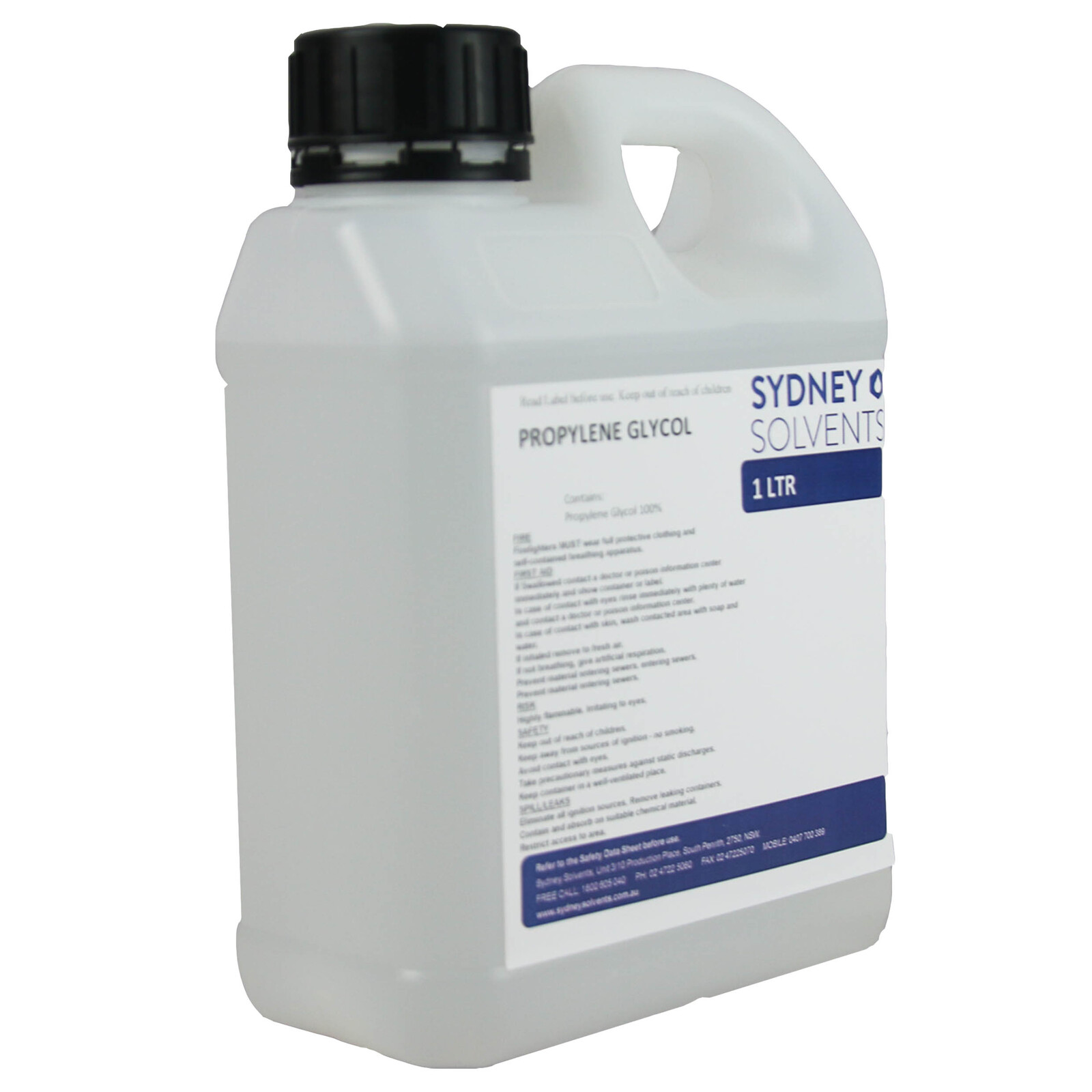 Propylene Glycol USP Food Grade 1 Litre Sydney Solvents Propylene Glycol USP Food Grade 1 Litre Sydney Solvents