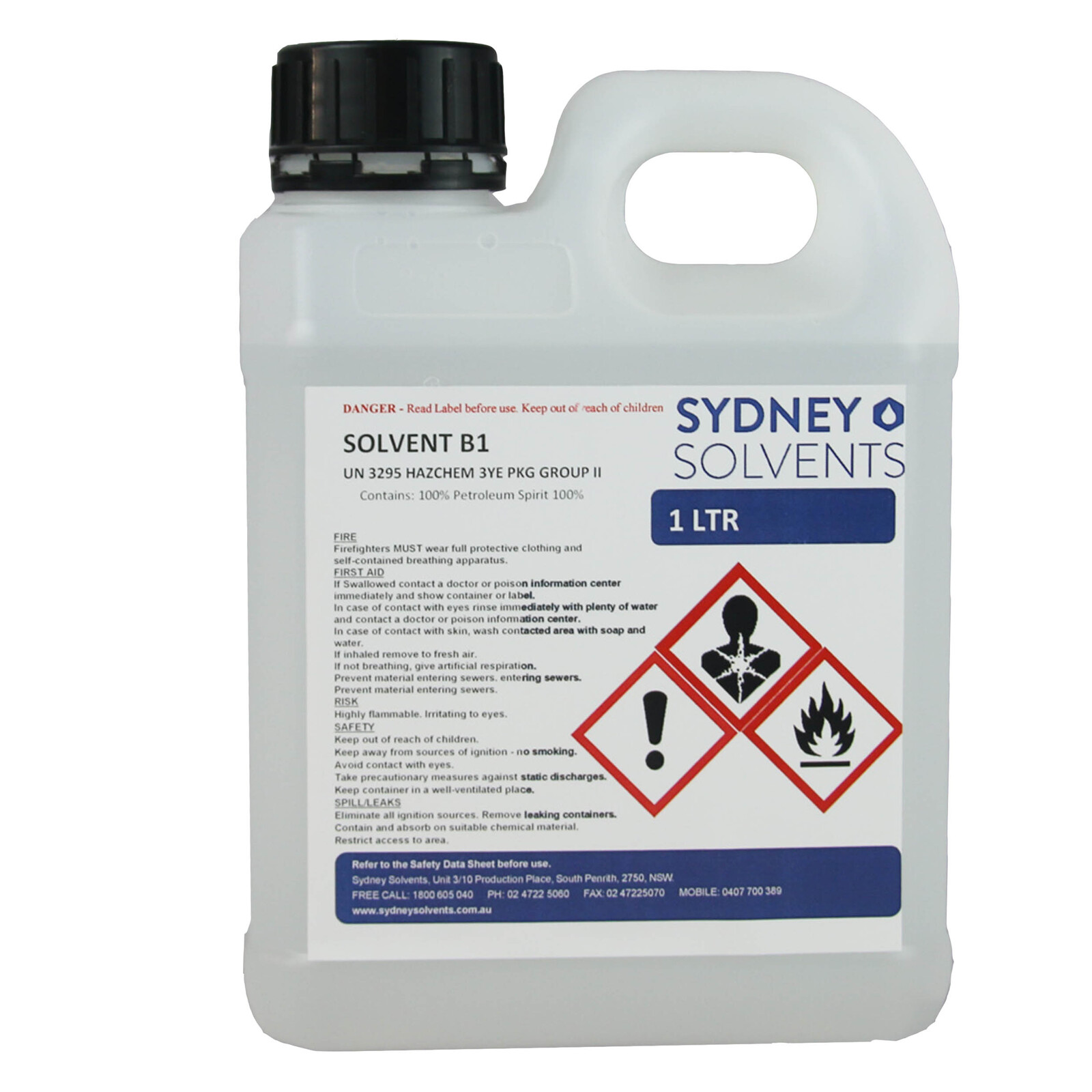 B1 Solvent 1 Litre Sydney Solvents B1 Solvent 1 Litre Sydney Solvents